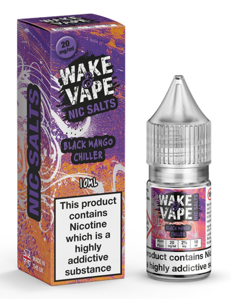 Wake & Vape - 10ml Nic Salt E-Liquid - Black Mango Chiller -puffdaddie ...