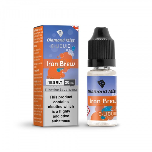 Diamond Mist Nic SALT Iron Brew Flavour E-Liquid 10ml - 10mg & 20mg ...