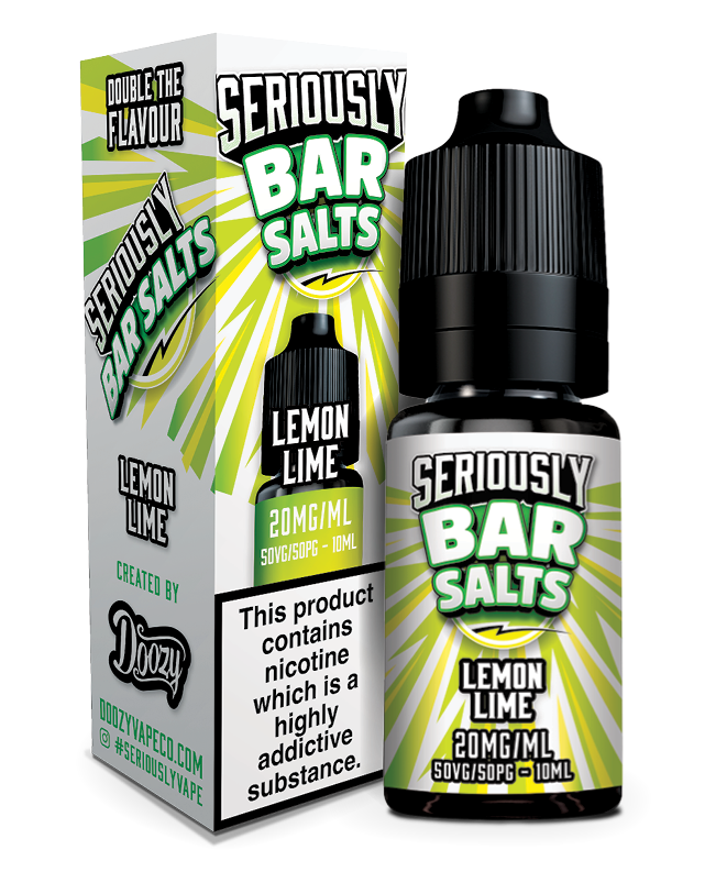 Doozy Vape Seriously Bar Salts - 10ml Nic Salt E-Liquid - Lemon Lime ...