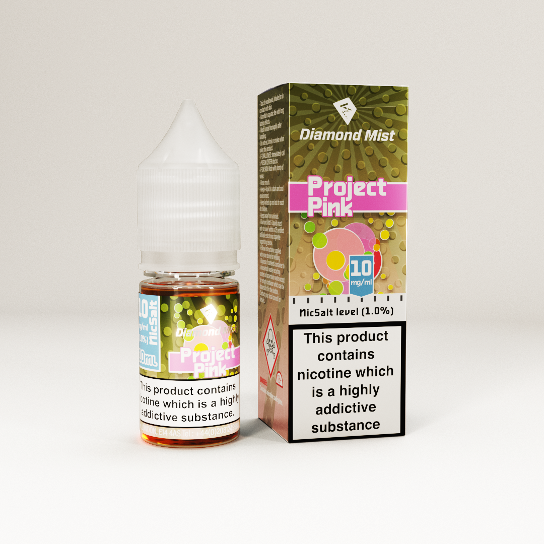 Diamond Mist Nic SALT 'Project Pink' Flavour E-Liquid 10ml - 10mg ...