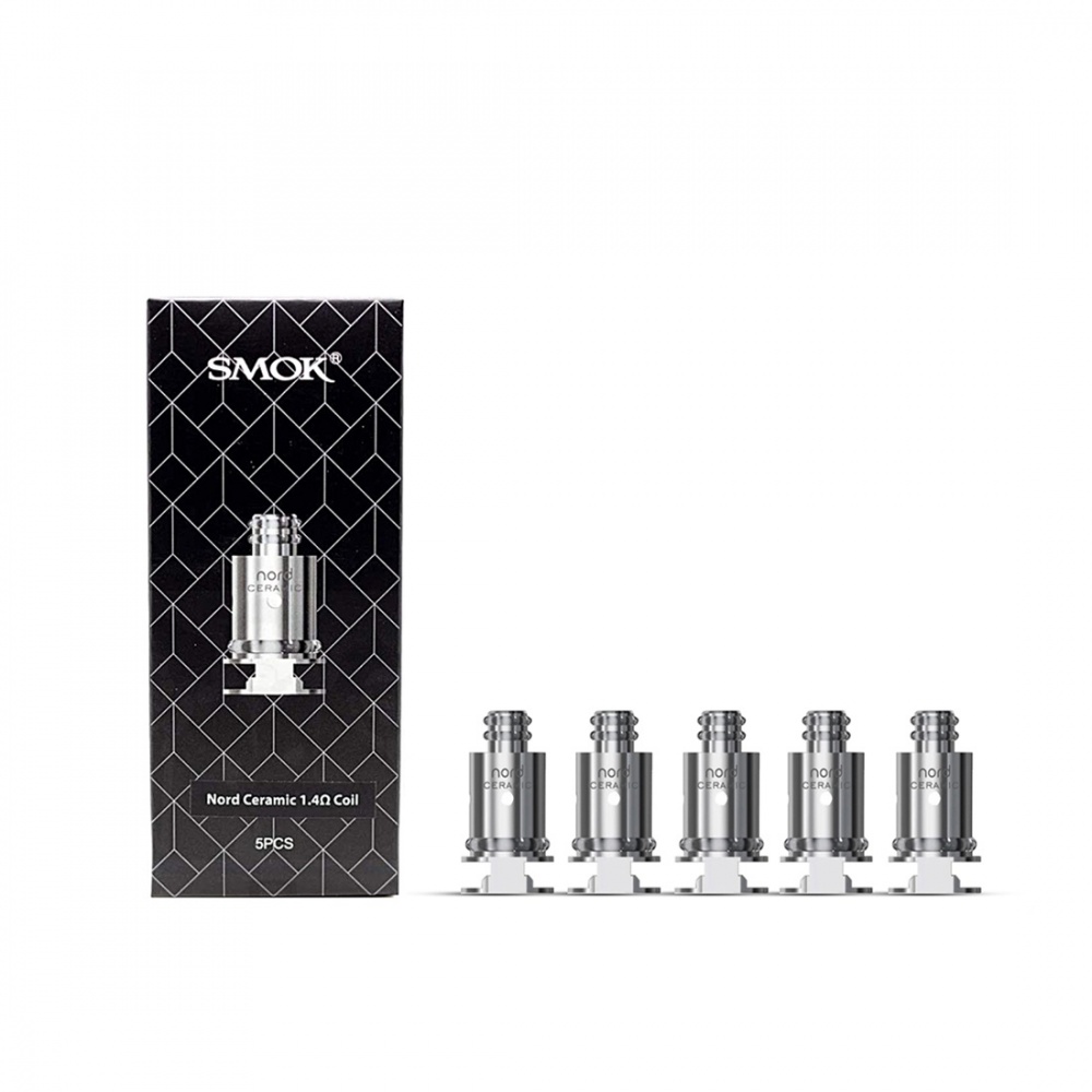 SMOK NORD Replacement Coils 5 pack - 1.4 ohm Ceramic -puffdaddie.co.uk